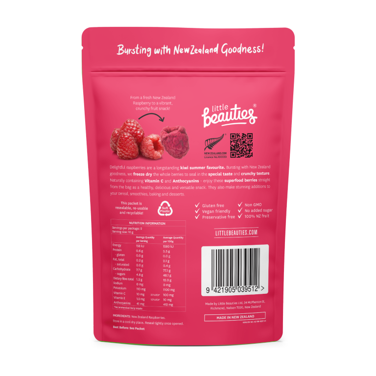 Crunchy Whole Raspberries - 20g – Little Beauties